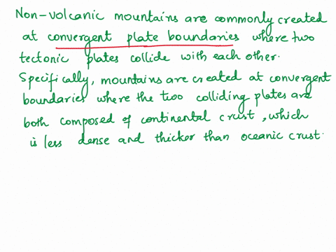which plate boundary and movement commonly create non volcanic ...
