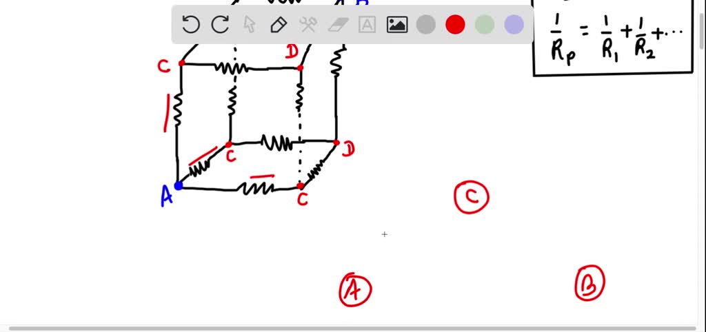 SOLVED:Twelve identical 1 ohm resistors are arranged along the edges of ...