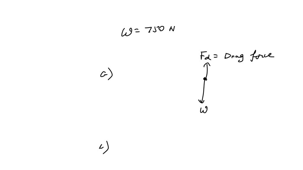 SOLVED: A skydiver is descending with a constant velocity. Consider air ...
