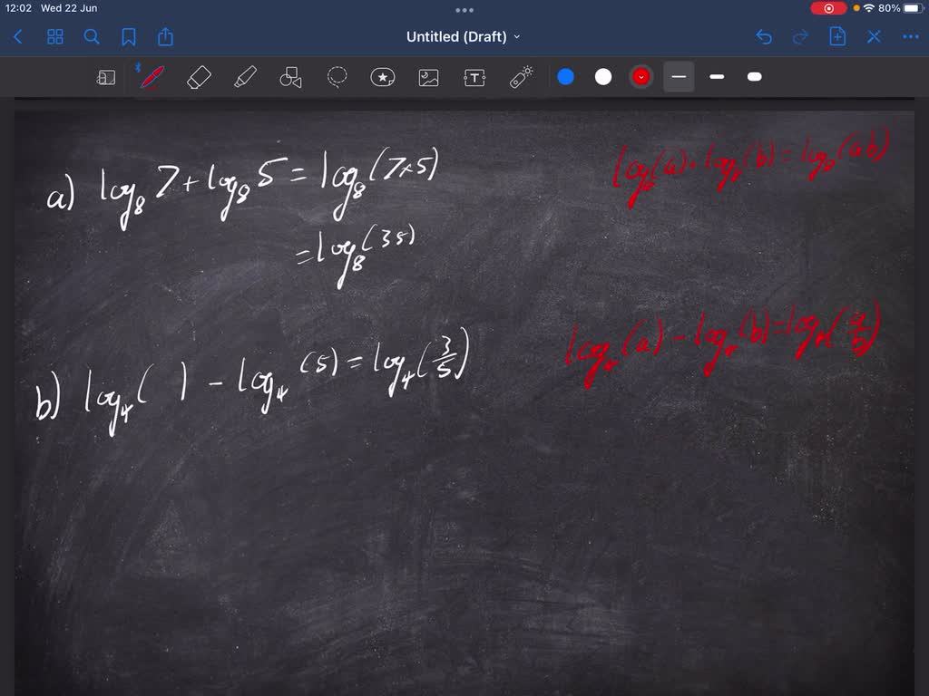 VIDEO solution: (c10 32-5108 a logg11+ log5=log Fill in the missing ...