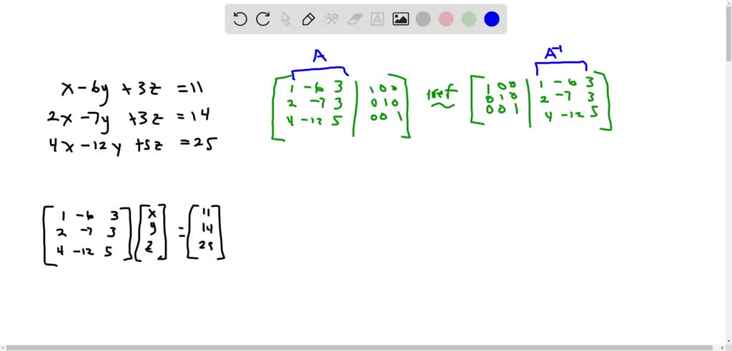 SOLVED: a. Write each linear system as a matrix equation in the form A X=B. b. Solve the system ...