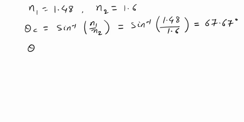 Il The glass core of an optical fiber has an index of refraction 1.60. The index of refraction ...