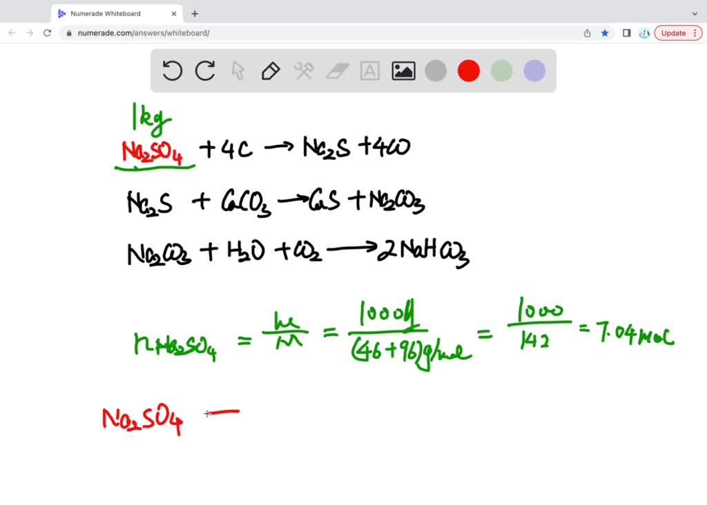 SOLVED: A century ago, sodium bicarbonate was prepared from sodium ...