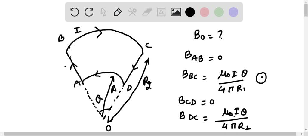 SOLVED: loop of wire was bent into the shape shown below: Two arcs connected by radial wires: If ...