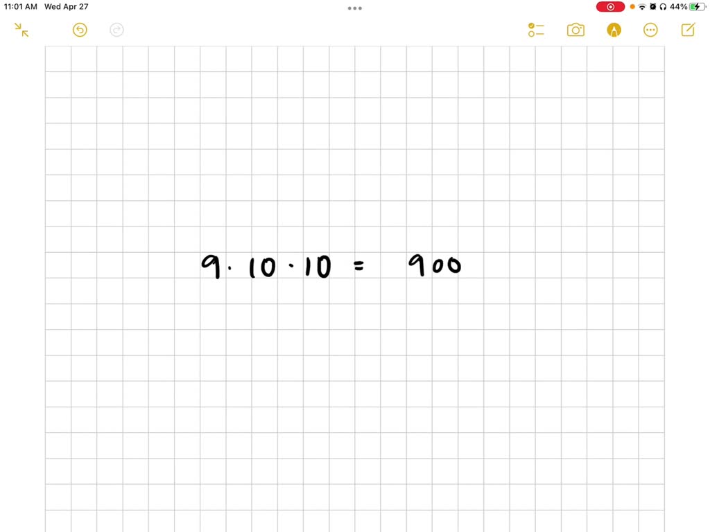 SOLVED: How many 3 digit numbers can be made if no digit is repeated and the number can not ...