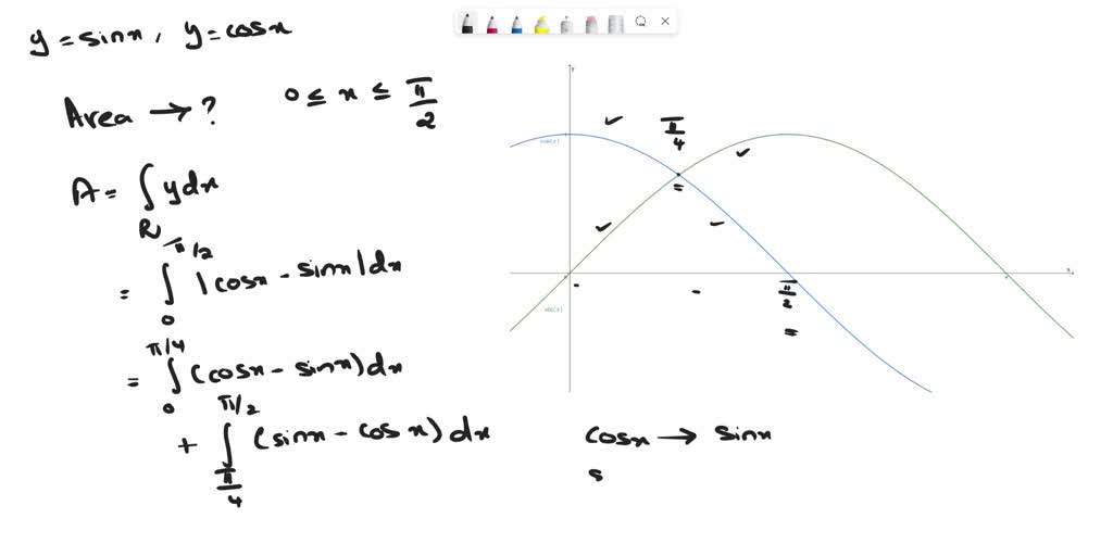 SOLVED: find area under one arch of the sine wave between y=sinx and y=0