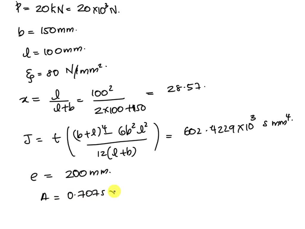 SOLVED: Problem 3 60 A bracket, as shown in the figure, carries a load of 10 kN. Find the size ...