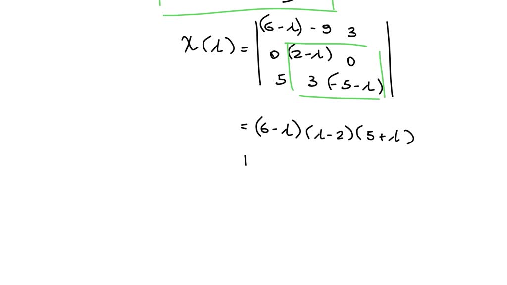 SOLVED: Find the characteristic polynomial of the matrix, using either a cofactor expansion or ...