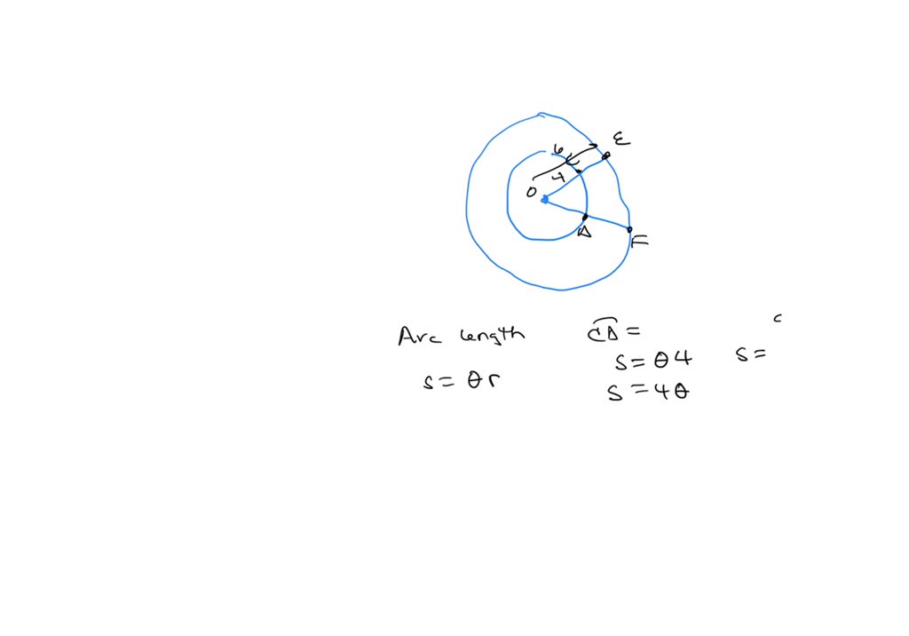 SOLVED: In the diagram below, two concentric circles with center O and ...