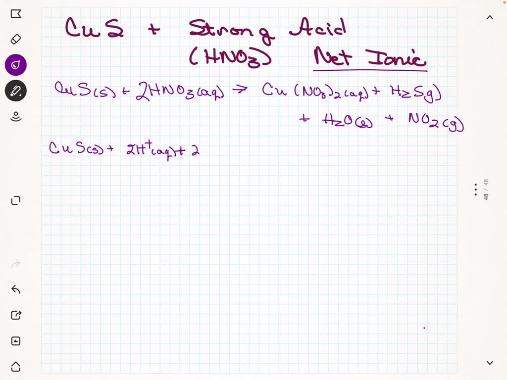 SOLVED: Write the net ionic equation for the reaction between a strong acid and the following ...