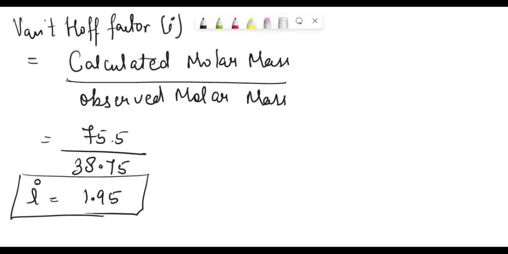 25. The observed and calculated molar mass of KCl is 38.75 g mol-1 and ...