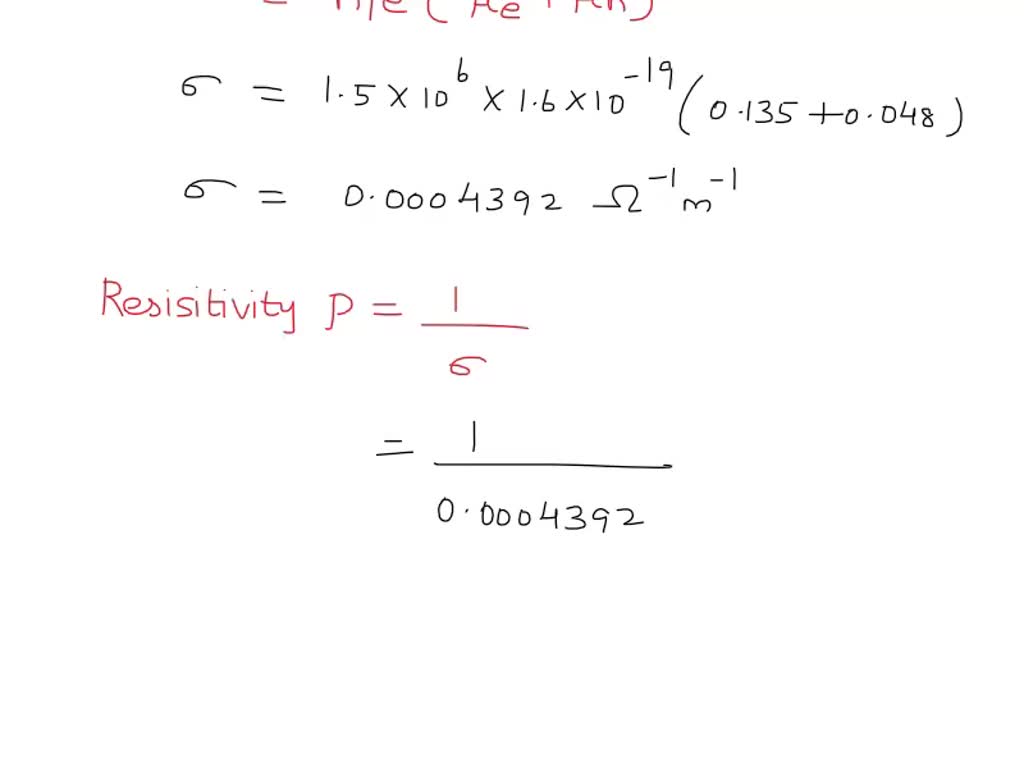 SOLVED: Find the resistivity of intrinsic silicon at room temperature ...