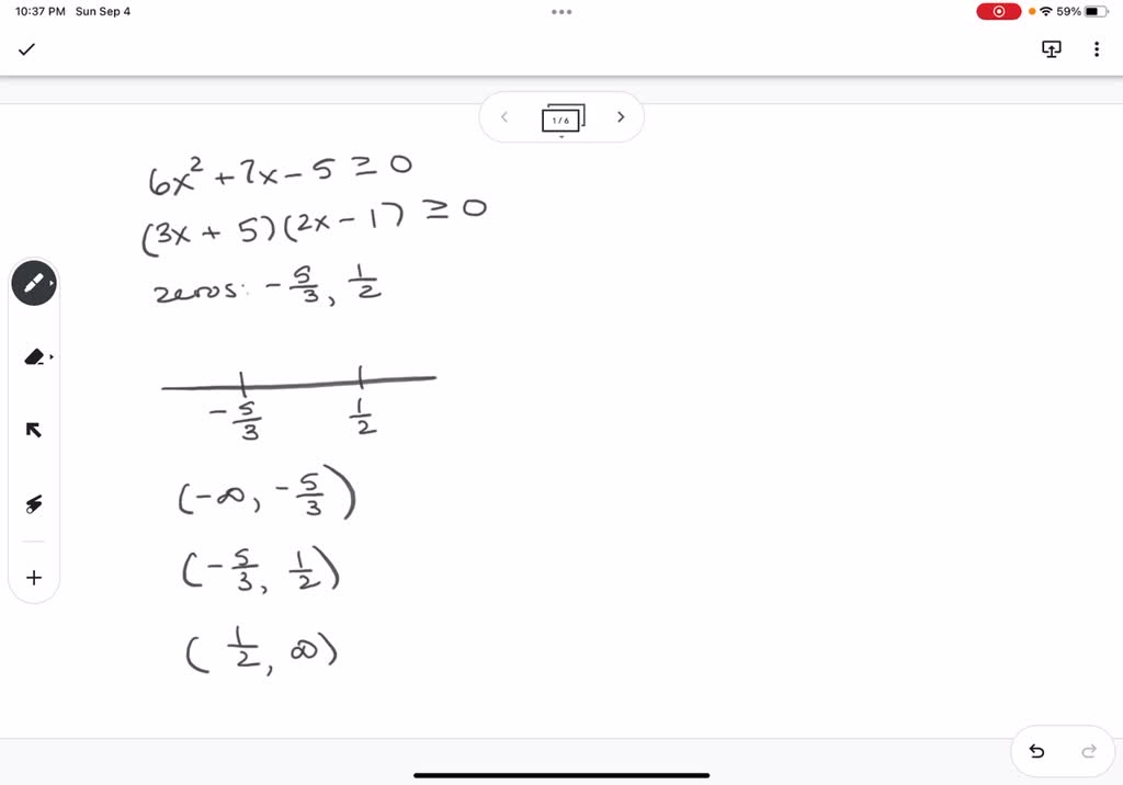 SOLVED: Use the test-point method to solve the polynomial inequality ...