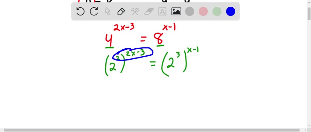 SOLVED: Algebraically determine the intersection point of the two exponential functions shown ...