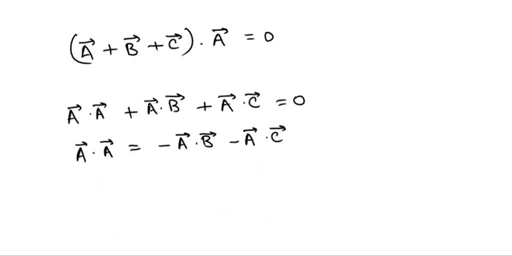 SOLVED: When the vector sum of three co-planar forces, A, B and C, is ...
