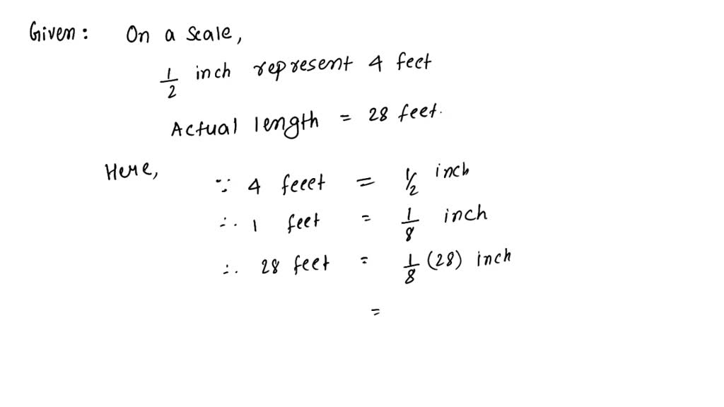 In the scale used on a blueprint, 1/2 inch represents 4 feet. On the ...
