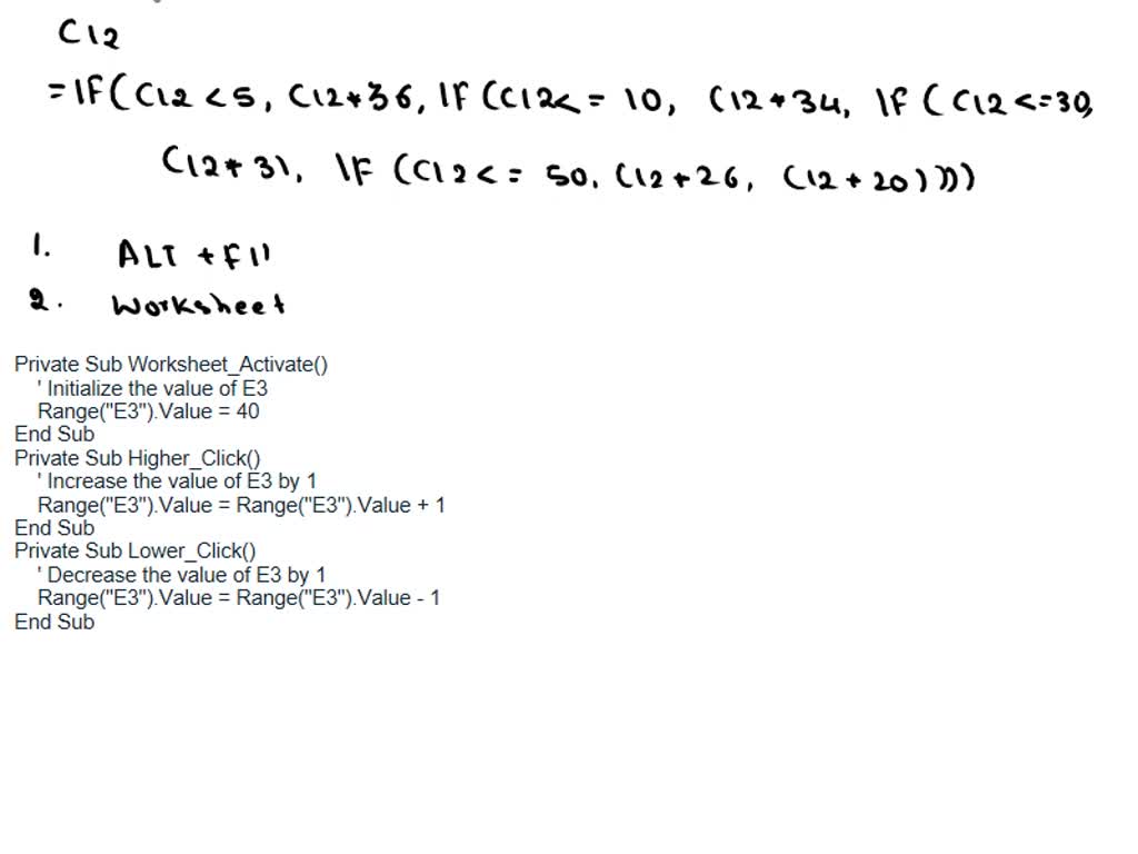 SOLVED Do Your Best To Write A Formula That Will Automatically