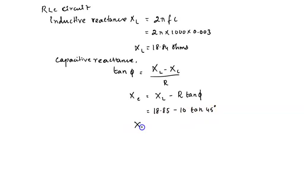 SOLVED: In an RLC series circuit, a resistor of 100 Î©, an inductor of ...