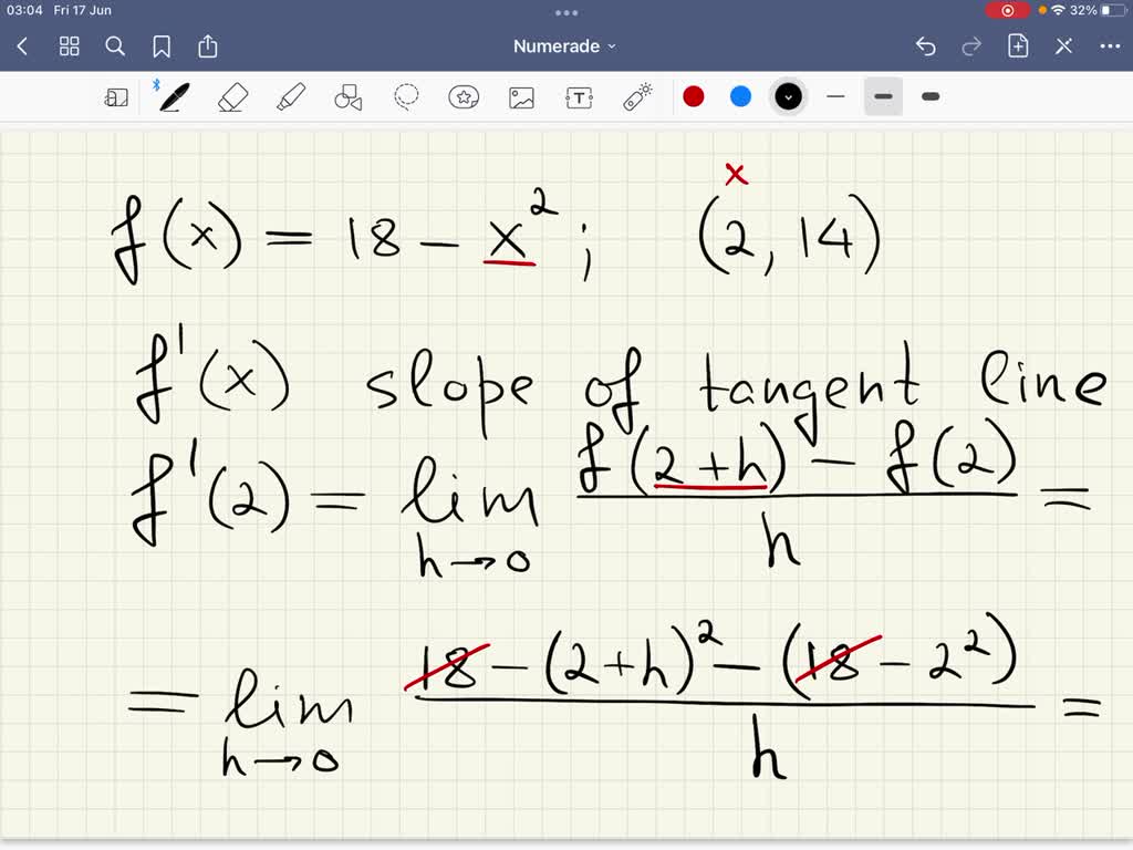 Solved 8 Previous Next Let F X 2x2 8x 14 The Slope Of The Cangent