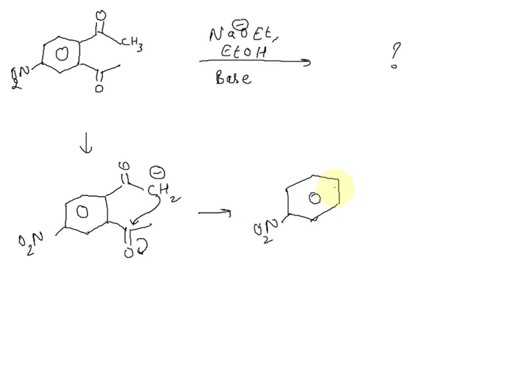 SOLVED: Draw the complete mechanism for the reaction below: 1) NaOEt; EtOH 2) H3O+, heat