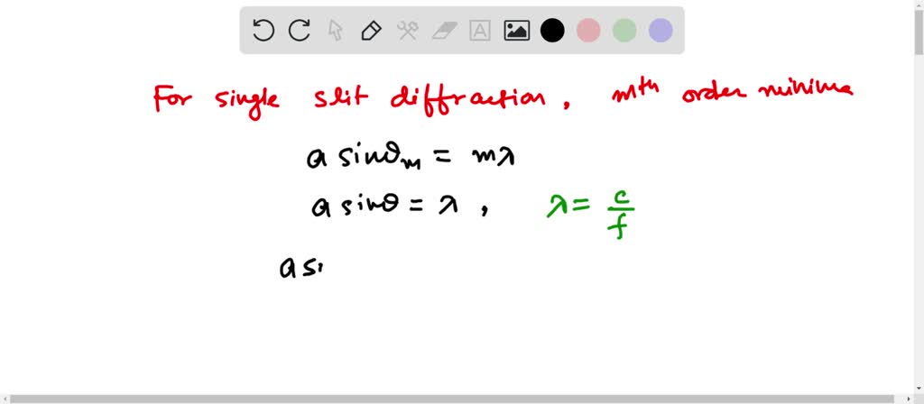 SOLVED: Part A In a single-slit difiraction experiment; the first ...