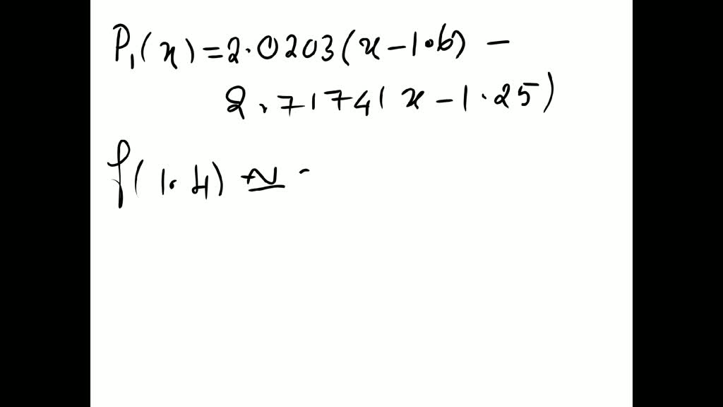 Solved Find The Given Functions F X Let Xo 1x1 125 And Xz 16 Construct