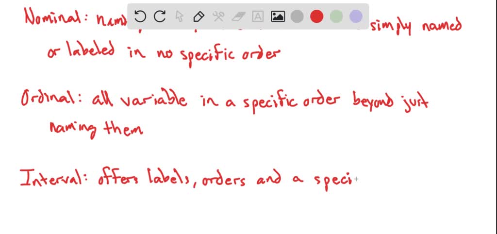 SOLVED: "Name and define the four types of measurement levels used in statistics."
