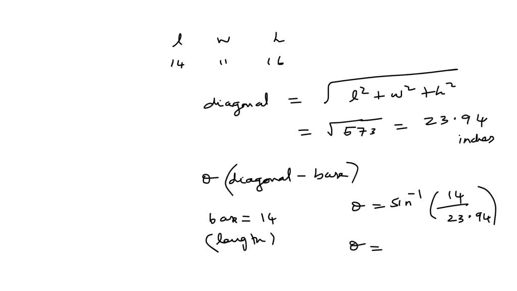 SOLVED: A rectangular box has length 14 inches, width 11 inches, and a ...