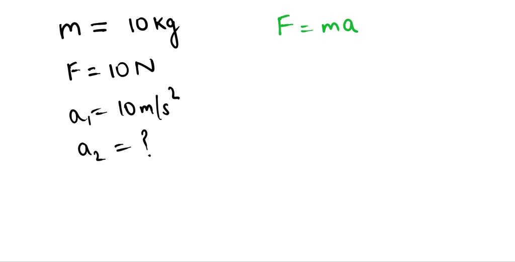 SOLVED: A force of 10 N is exerted on a 10 Kg object. What will be its ...