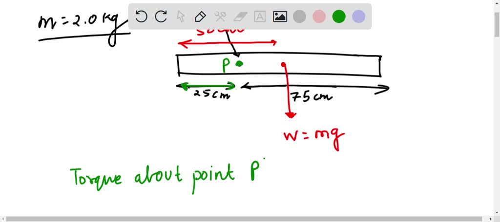 SOLVED: The 2.0 kg, uniform, horizontal rod in Figure P 7.31 is seen ...