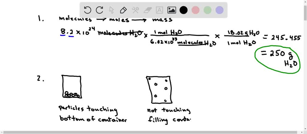 SOLVED: 1. Determine the mass, in grams, of 8.2 x 10^24 molecules of ...