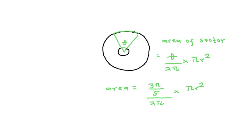 SOLVED: Find the area of the sector of a circle with diameter 34 feet and an angle of 3π5 radians.