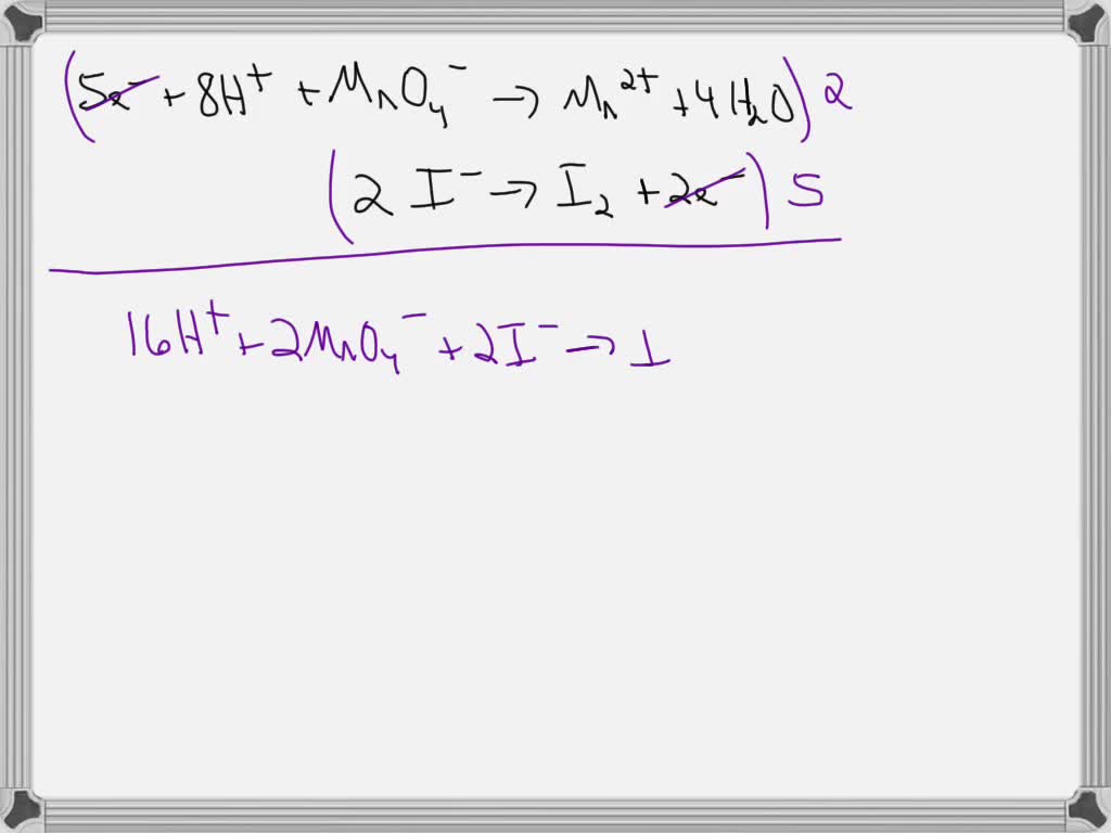 SOLVED: When the following oxidation-reduction reaction in acidic solution is balanced what is ...