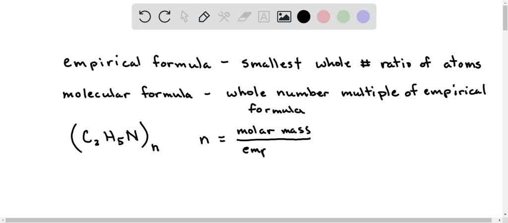 SOLVED: The empirical formula for a compound is found to be C2H5N. If ...