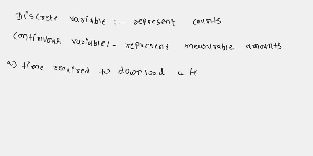 Solved Determine Whether The Value Is A Discrete Random Variable Continuous Random Variable 6749