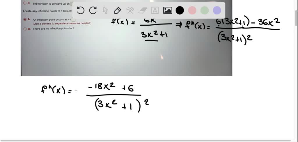 SOLVED: Determine the intervals on which the following function is concave up or concave down ...