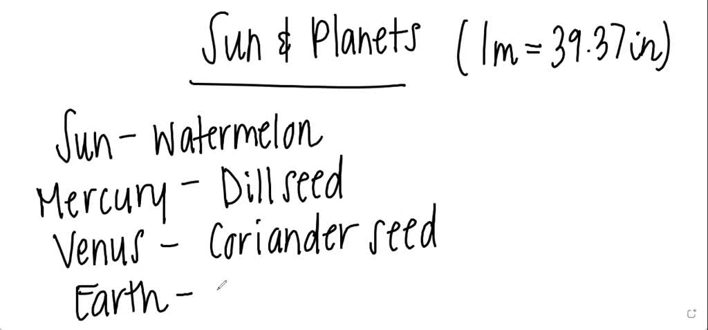 SOLVED: Calculate the scale size for each solar system object. Choose a ...