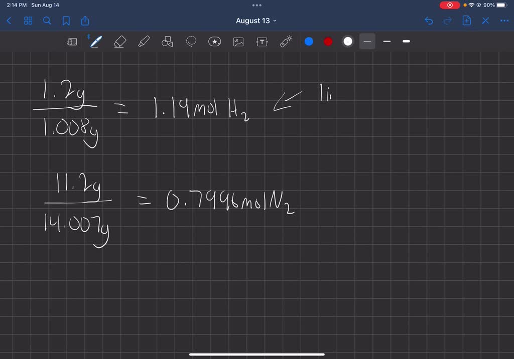 SOLVED: A synthesis reaction produces ammonia: 3H2(g) + N2(g) -> 2NH3(g ...