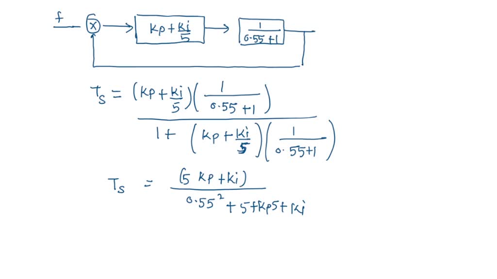 Solved A First Order System With The Transfer Function G S 1 0 5 S