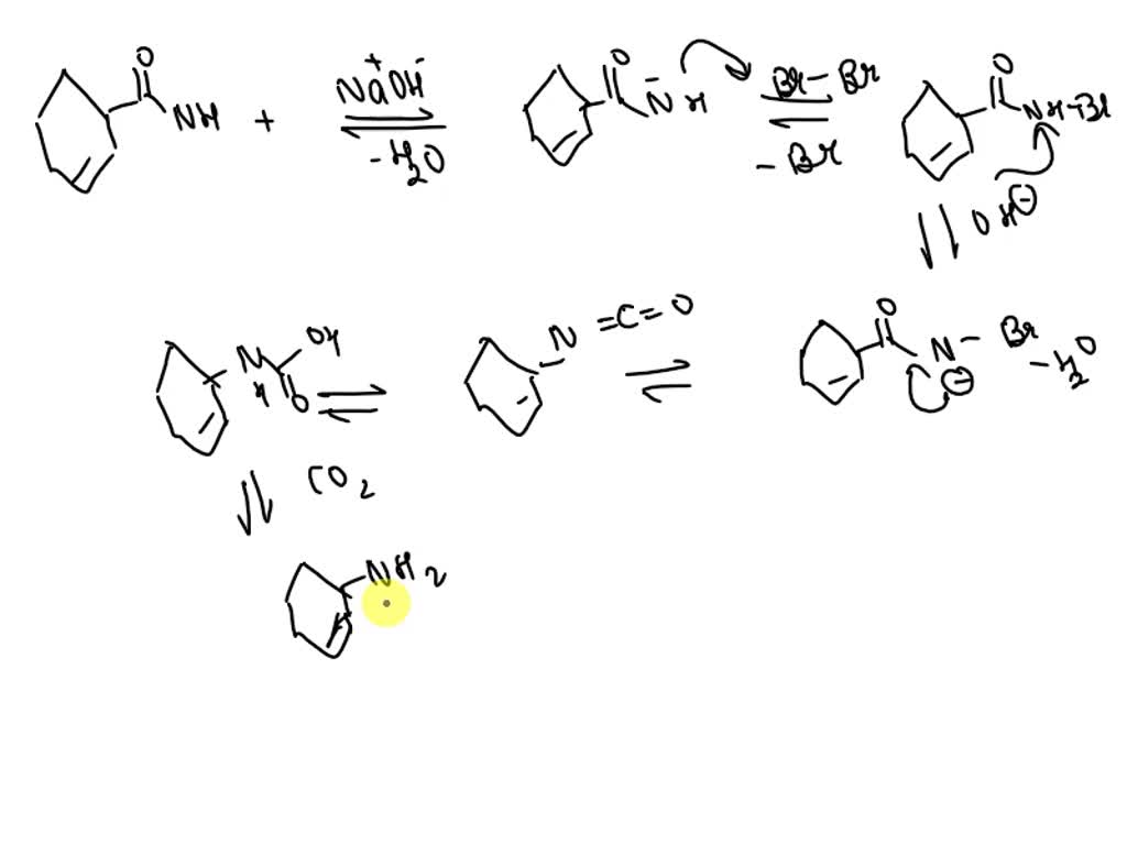 The amide shown below gives different products depending on whether it ...
