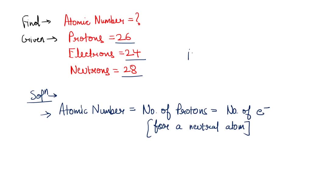 SOLVED An Atom Of Element A Has 26 Protons What Would The Elements
