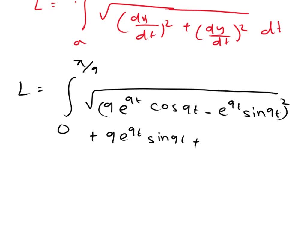 SOLVED: The arc length of the curve = 3 cos t, y = 6 sin t, 0