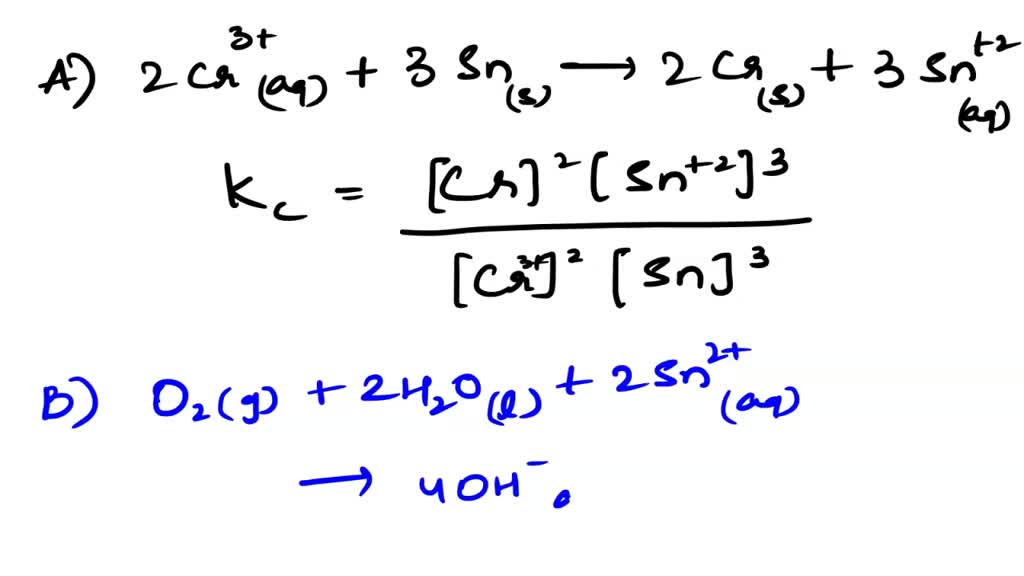 Solved Calculate The Equilibrium Constant At 25 ∘c For Each Of The
