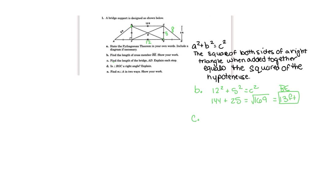 SOLVED: The bridge on the left side uses a triangular truss design ...