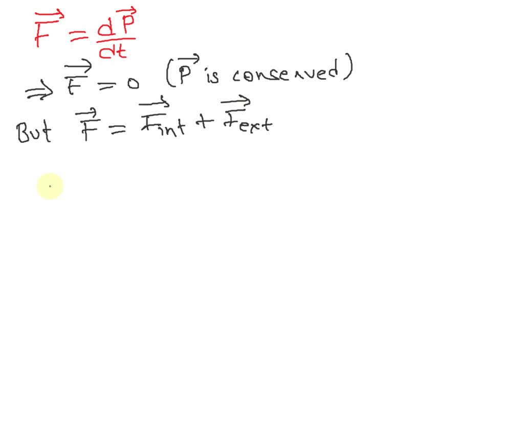 SOLVED: Question 5 The condition necessary for the conservation of linear momentum in given ...