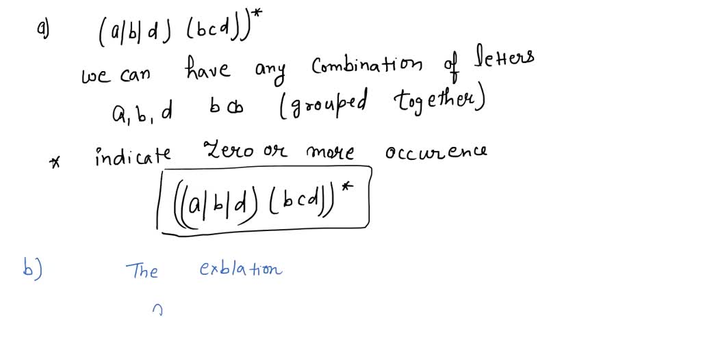Solved Exercise 11 Given The Regular Expression Sabcdepsilon A Using The 