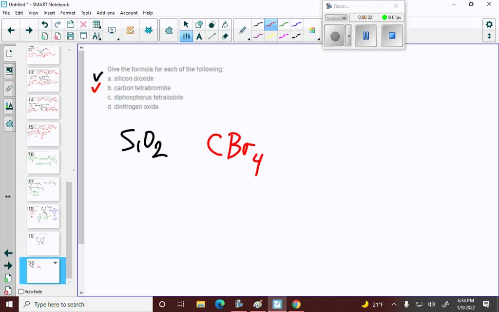 SOLVED: Give the chemical formulas for (a) silicon tetrabromide, (b ...