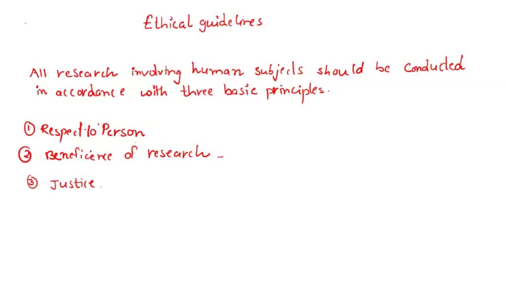 SOLVED: Describe the three core principles of biomedical research ...