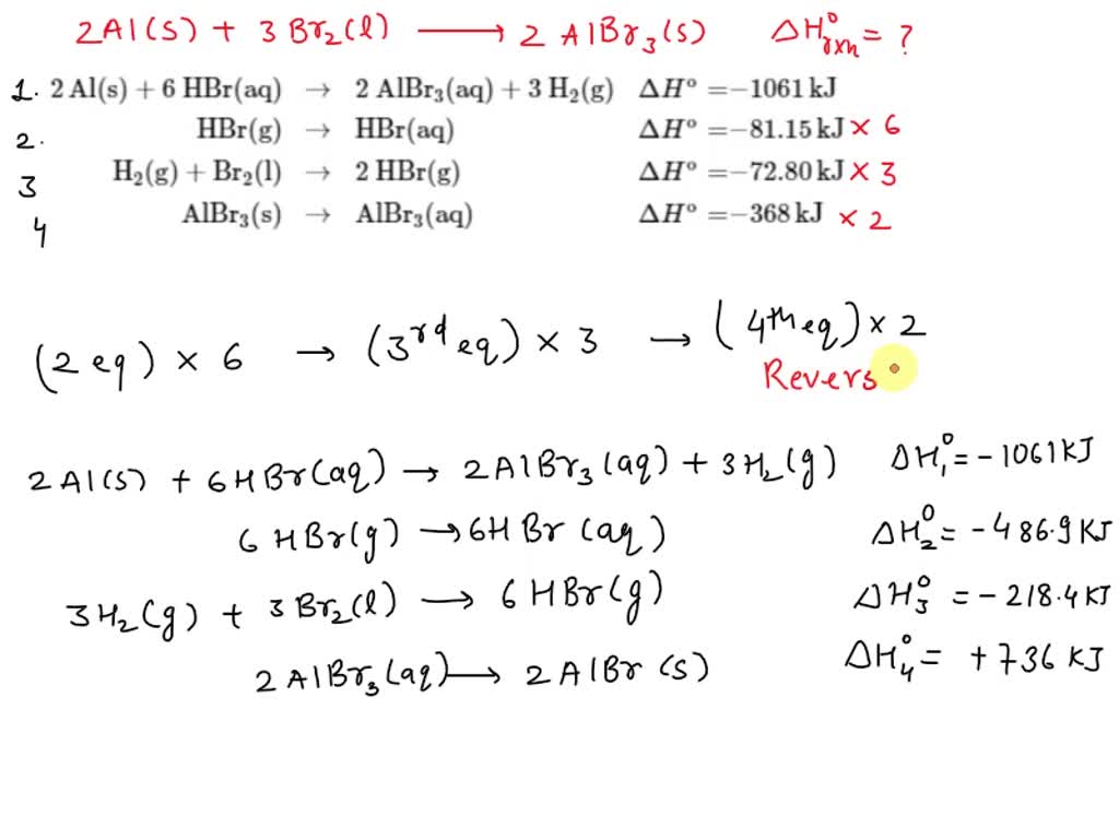 SOLVED: 4D.20 Calculate the reaction enthalpy for the formation of ...