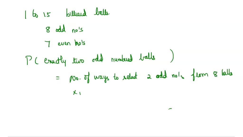 SOLVED: A bag contains 10 different balls.Five balls are drawn ...